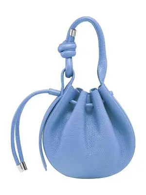 BEHNO Mini Ina Pebble Leather Crossbody Bag Ocean Blue