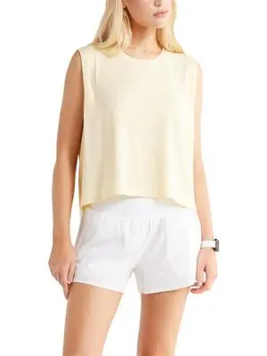 Zella Boxy Tank Top - Yellow Flan