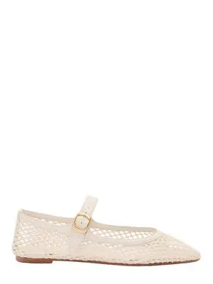 REFORMATION Tilly Ballet Flat Ivory Crochet