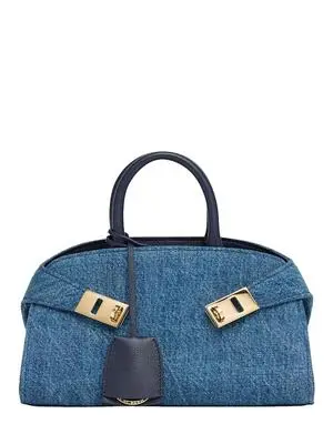 FERRAGAMO Hug Top Handle Bag - Midnight