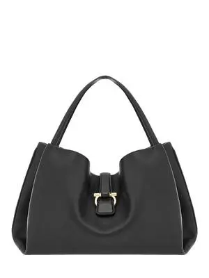 FERRAGAMO Origami Hobo Tote - Nero