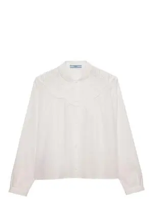 Prada Batista Embroidered Blouse - Bianco
