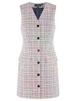 Theory Tweed Mini Dress - Pink