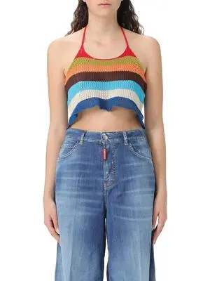 Dsquared2 Striped Halterneck Cropped Top - Multicolor
