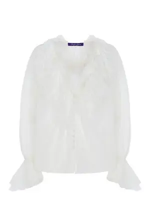 Ralph Lauren Kensley Ruffled Top - Ivory