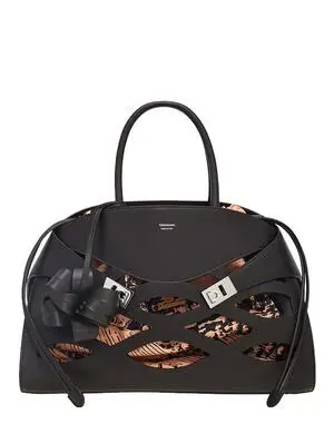 FERRAGAMO Limited Edition Hug Handbag - Black