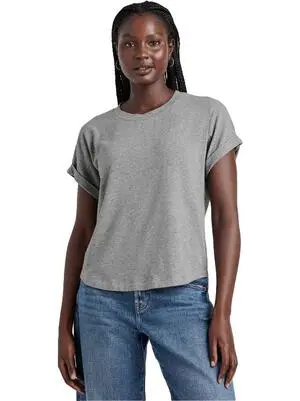 Splendid Skye Short Sleeve Slub Tee Gray