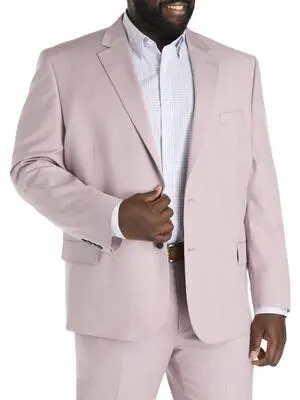 OAK HILL BY DXL Big & Tall Jacket-relaxer Textured Suit Jacket - Dusty Rose