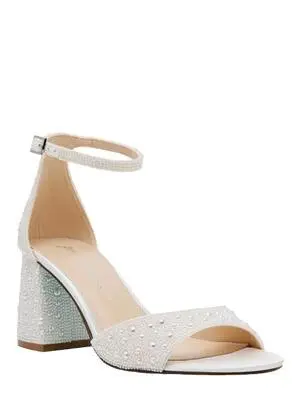 Betsey Johnson Kami Block Heel Sandal Pearl