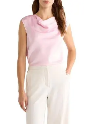 Halogen Cowl Neck Sleeveless Top - Ballerina