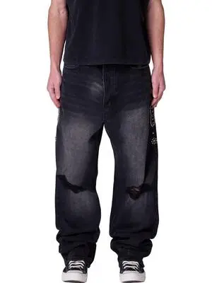 Mnml Mojave Ultra Baggy Jeans - Washed Black