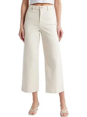 HIDDEN JEANS High-Waist Cropped Wide-Leg Jeans