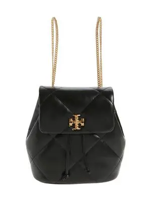 Tory Burch Small Kira Diamond Quilted Leather Backpack Black