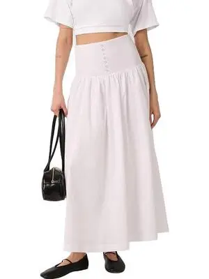 WeWoreWhat Drop Waist Maxi Skirt - Classic White