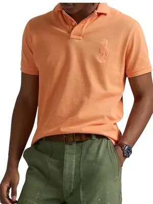 Polo Ralph Lauren Big & Tall Big Pony Mesh Polo Shirt - Classic Peach