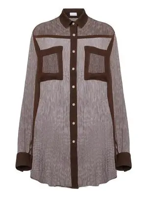 Jade Swim Mika Sheer Shirt - Brown