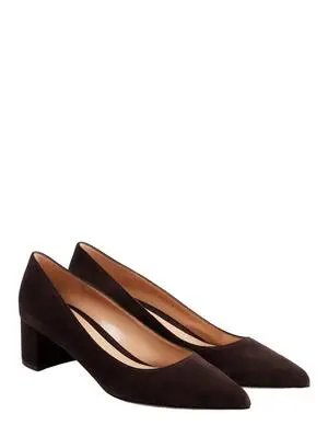 GIANVITO ROSSI Piper 45 Suede Pumps - Brown