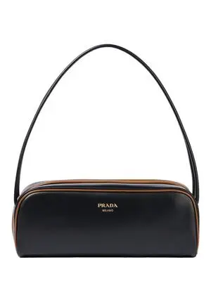 Prada Swing Small Leather Shoulder Bag - Black