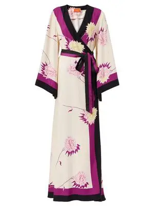 La DoubleJ Floral Wrap Dress - Multicoloured
