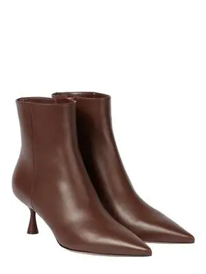 GIANVITO ROSSI Murray 55 Leather Ankle Boots - Brown