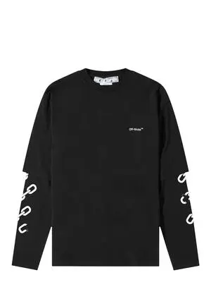 Off-White Chain Arrow Double Tee - Black