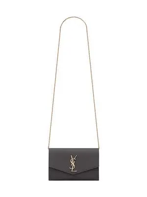 Saint Laurent Uptown Chain Wallet - Grey