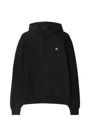 Burberry Equestrian Knight-stitch Hoodie - Black