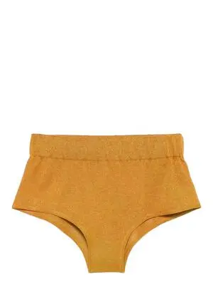 Federica Tosi Lurex Shorts - Yellow