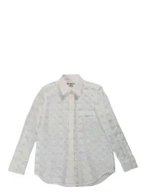 Comme Des Garçons Sheer Lace Shirt - White