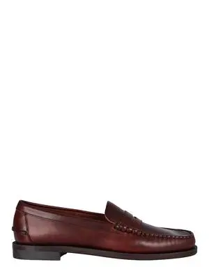 SEBAGO Dan Waxy Leather Loafers - Brown