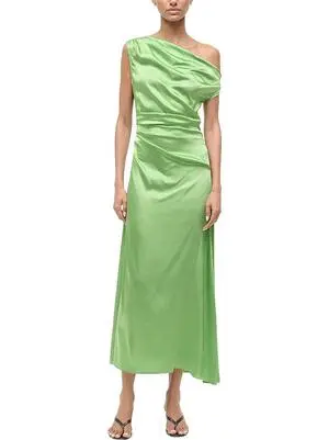 Staud Phare Silk Dress Sprout