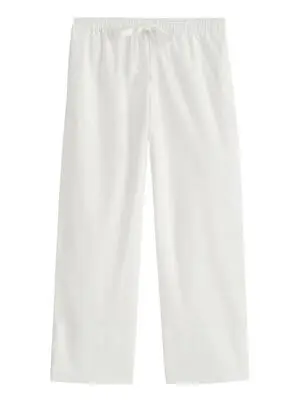 Cos Cotton Drawstring Trousers White