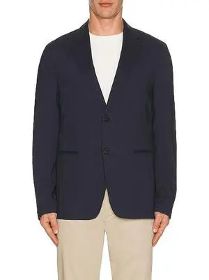 Theory Stretch Linen Clinton Blazer - Eclipse