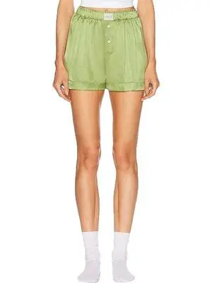 Comme Si Classica Silk Boxer Short - Grass