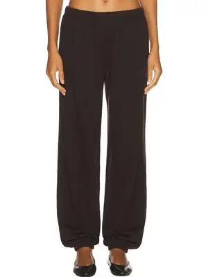 Eterne Boyfriend Lightweight French Terry Pocket Sweatpant - Espresso