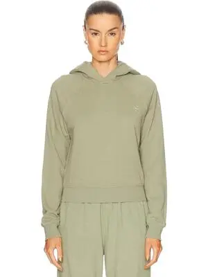 Eterne Shrunken Lightweight French Terry Hoodie Sweatshirt - Sage
