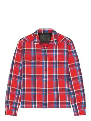 Rick Owens Cropped Outershirt - Red Plaid