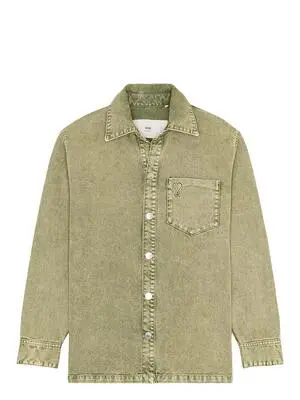 Ami Adc Overshirt In Green - Laurel