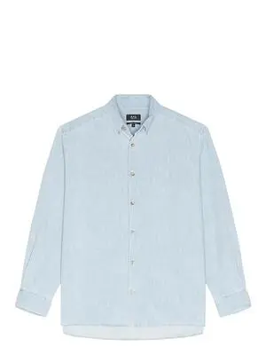 A.p.c. Chemise Mathias Long Sleeve Shirt In Blue - Pale Blue