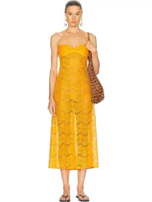 ÉLIOU Eliou Catarina Strapless Lace Dress