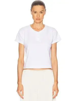 LESET Margo Henley Tee - White