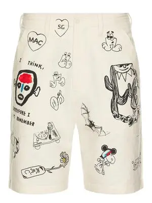 KARDO X Monitaly Tattoo Shorts - Khadi