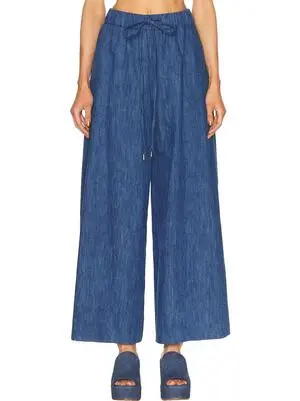 Gabriela Hearst Gelos Pant In Blue - Medium Blue