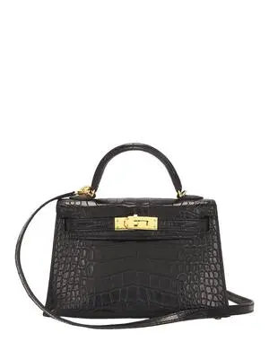 Hermès Alligator Kelly 20 Handbag - Noir