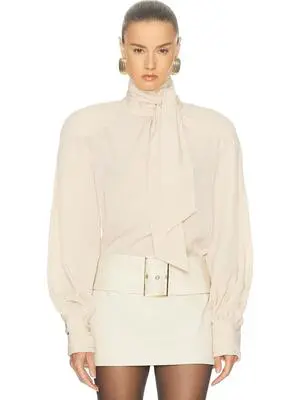 ROWEN ROSE Long Sleeve Top - Beige