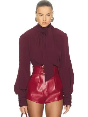 ROWEN ROSE Long Sleeve Top - Bordeaux
