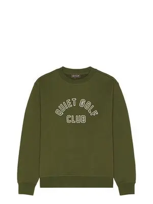 QUIET GOLF Qgc Crew Neck Sweatshirt - Olive