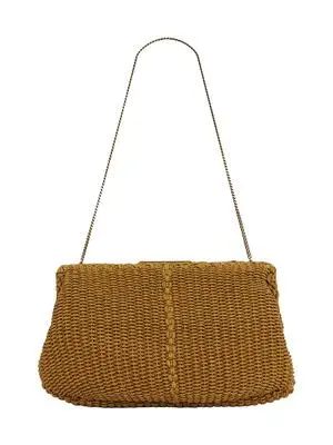 Saint Laurent Large Clutch - Light Brownie