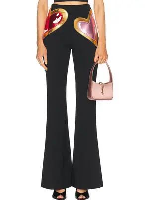 AREA Colorblock Heart Gem Pant - Black