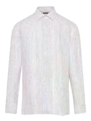 FINAMORE 1925 Striped Shirt - Brown